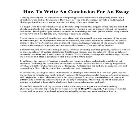 How To Write An Conclusion For An Essay.pdf