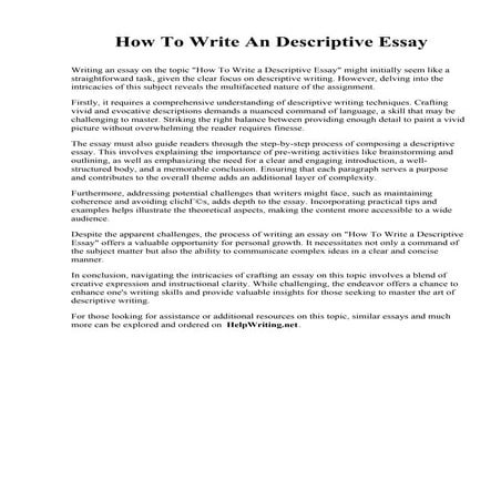 How To Write An Descriptive Essay.pdf