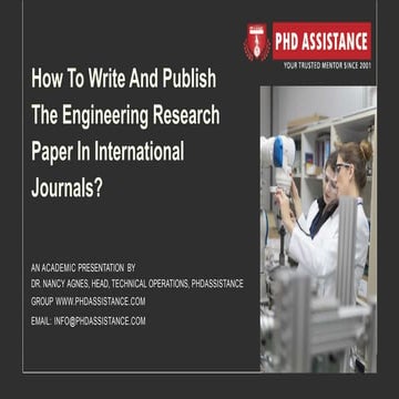 How To Write And Publish the Engineering Research Paper In ...