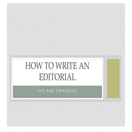 How To Write An Editorial | PDF