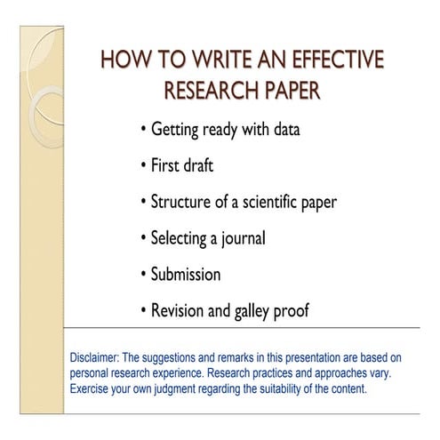 How to write an effective research paper | PDF