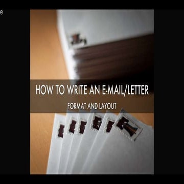 How to write an email | PPTX | Email | Internet