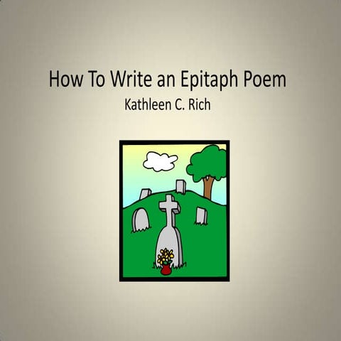 How to write an epitaph poem | PPTX