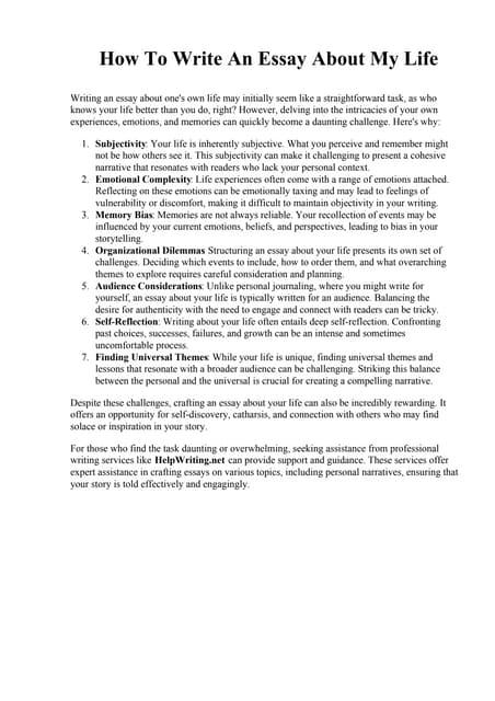 Personal Narrative Essay About Your Life.pdf