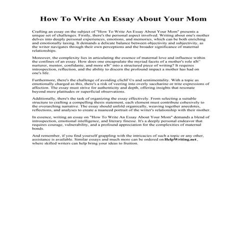 How To Write An Essay About Your Mom.pdf