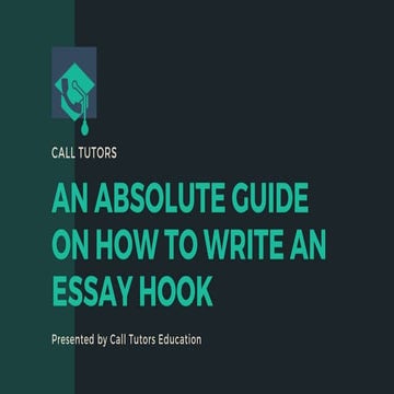 How to write an essay hook | PPTX