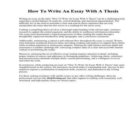 Correct Way To Write An Essay. Chamberlain University | PDF