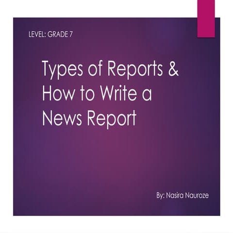 Writing a newspaper report ppt | PPT