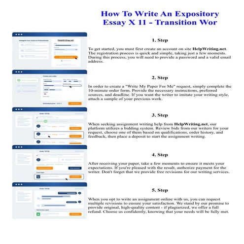 How To Write An Expository Essay X 11 - Transition Wor | PDF