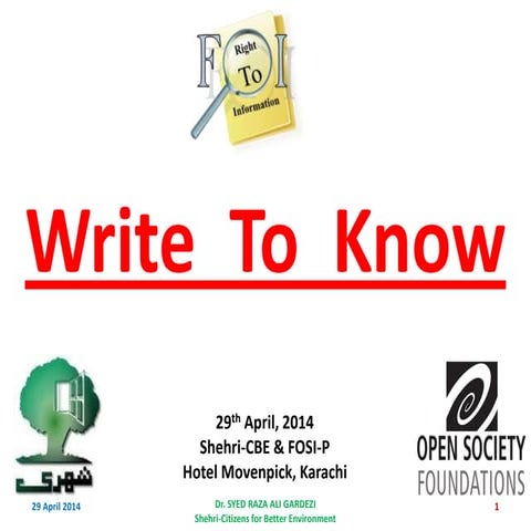 How to write an FOI Request (English) | PDF