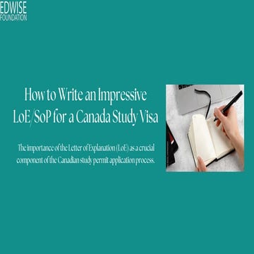 How to Write an Impressive LoE/SoP for a Canada Study Visa | PDF
