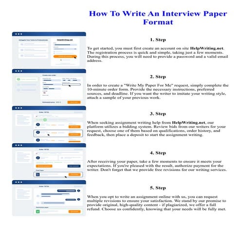 How To Write An Interview Paper Format. Online assignment writing ...
