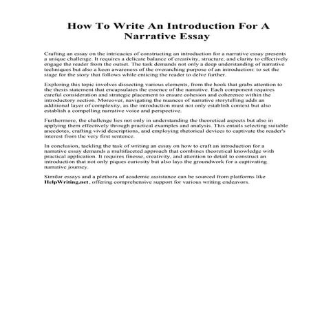 How To Write An Introduction For A Narrative Essay.pdf