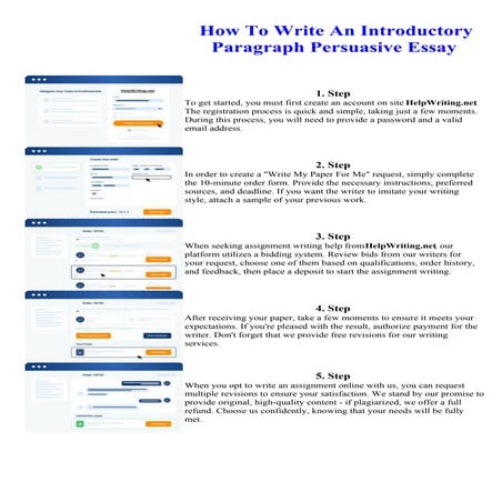 How To Write An Introductory Paragraph Persuasive Essay | PDF