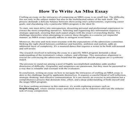 How To Write An Mba Essay.pdfHow To Write An Mba Essay. Mba essay writingguide | PDF | Drama ...