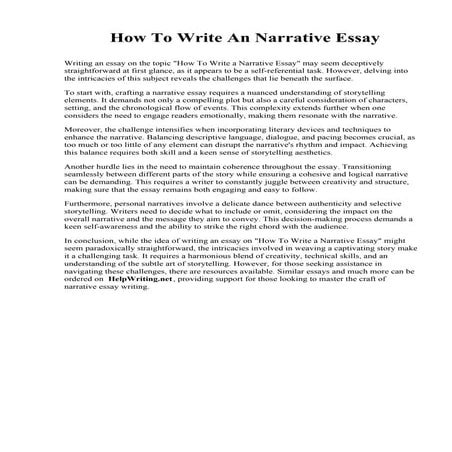 Tips On How To Write A Narrative Essay.pdf