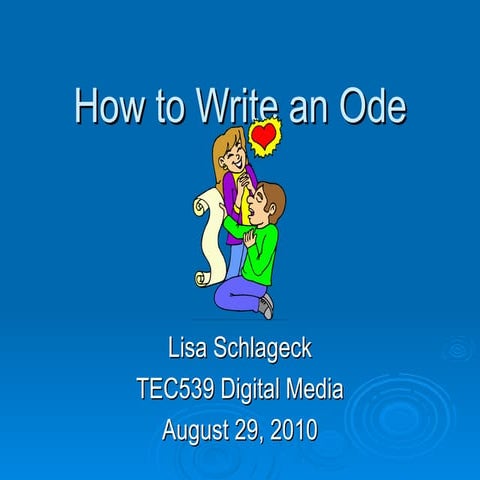 How to write an ode | PPT