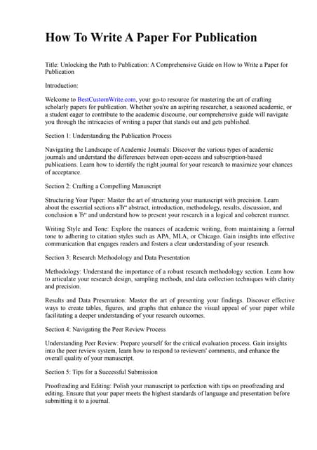 How To Write A Prospectus For A Research Paper | PPT | Financial ...