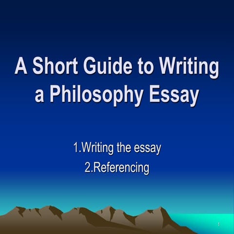How to write a philosophy script.ppt