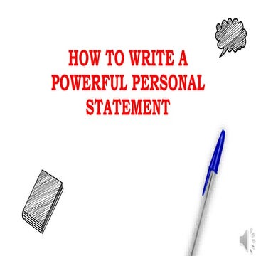 15 Tips For Writing A Strong Personal Statement – QHHT