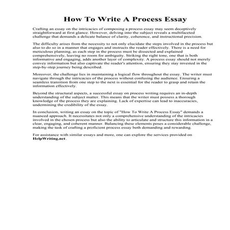 How To Write A Process Essay.pdf