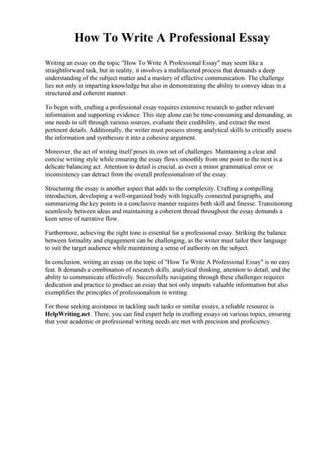 400 Word Essay | PDF