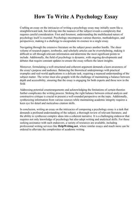 Essay On Psychology.pdf