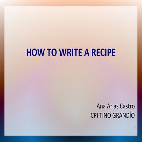 How to write_a_recipe2 | PPT