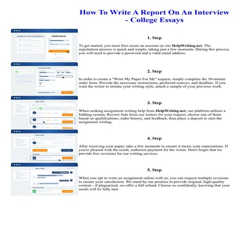 How To Write A Report On An Interview - College Essays | PDF
