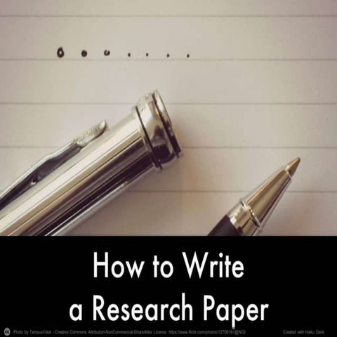 How to write a research paper | PPT