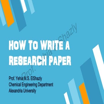 How to write a research paper | PPT