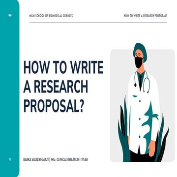 How to write a research proposal ppt by barka binmazi | PPT