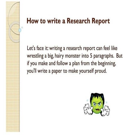 How To Write A Research Report | PPT
