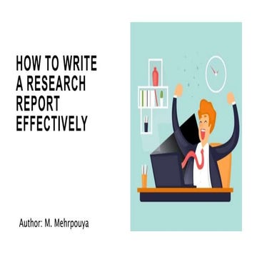 How to write a research report effectively | PPT