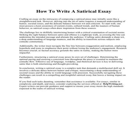 How To Write A Satirical Essay.pdf