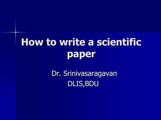 WRITING SCIENTIFIC RESEARCH ARTICLE | PPTX