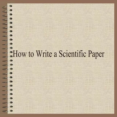 How to Write a Scientific Paper in Midwifery.ppt