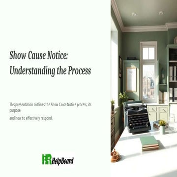 How to Write a Show Cause Notice, Show Cause Letter | PPTX