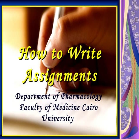 How to write assignments (3) | PPT