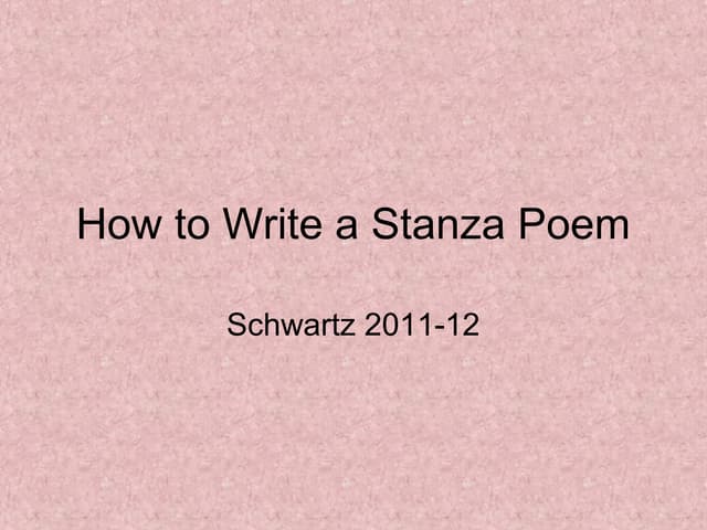 Poetry for Children | PPTX