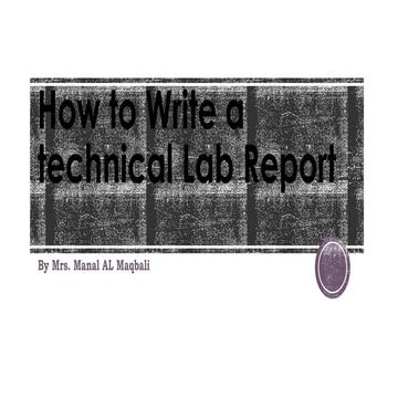 How to Write a Lab Report | PPTX