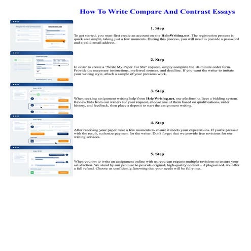 How To Write Compare And Contrast Essays | PDF