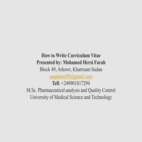 Effective cv writing | PPTX