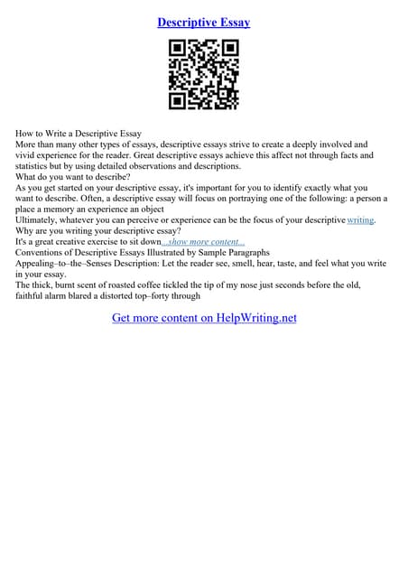 Descriptive Writing | PPT