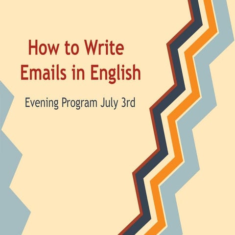 How to write e mails in english | PPT