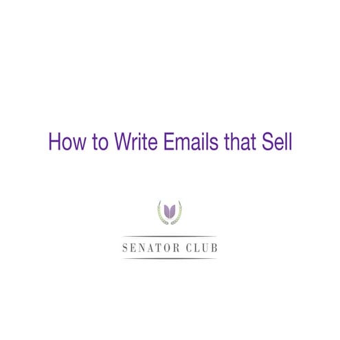 How to write emails that sell | PDF