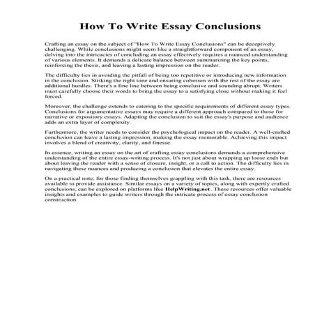 How To Write Essay Conclusions.pdf