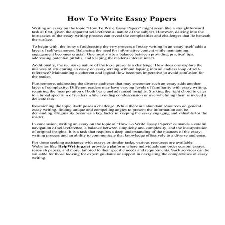 How To Write Essay Papers.pdf