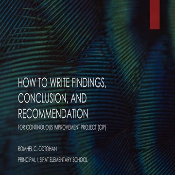 How to Write Findings, Conclusion, and Recommendations.pptx