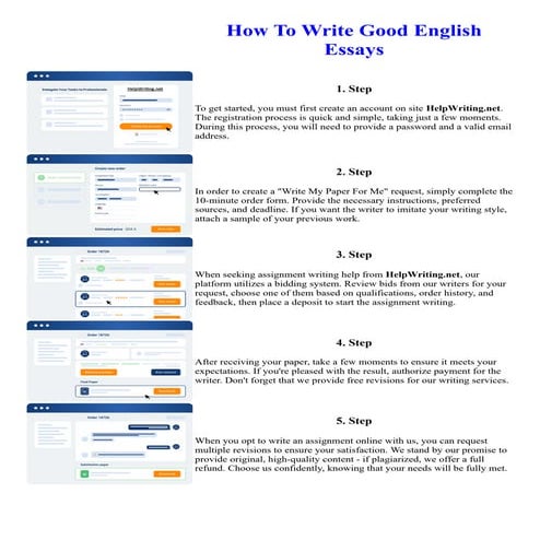 How To Write Good English Essays. Online assignment writing service. | PDF
